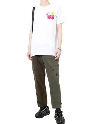 MAHARISHI Floral-embroidered Organic-cotton T-shirt - White