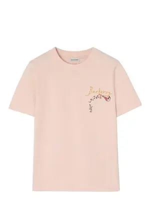 Burberry Collaboration Artistic Cotton T-shirt - Compact Pink