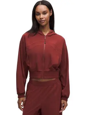 Lululemon Define Hooded Track Jacket - Cranberry Charm/cherry Ember