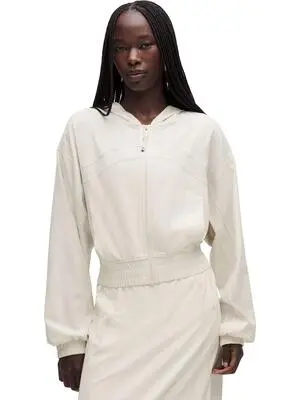 Lululemon Define Hooded Track Jacket - Light Ivory/wacky Khaki