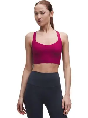 Lululemon Flexyflex Strappy Longline Yoga Bra - Raspberry Rave