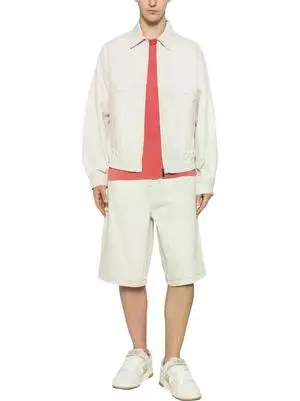 REPLAY Contrast Stitch Shorts - Neutrals