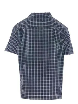 DUNST Check-pattern Short-sleeve Shirt - Black