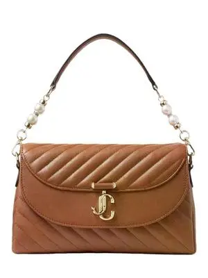 JIMMY CHOO Curve Top Handle Shoulder Bag - Brown