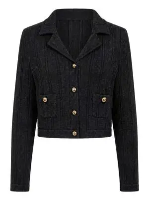 HEVRON Nanette Pointelle-knit Cardigan - Black