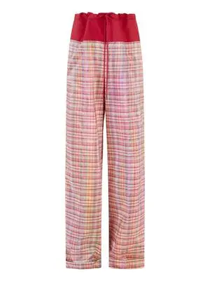 Rosie Assoulin Plaid Pattern Trousers - Red
