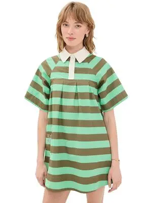 DAMSON MADDER Striped Mini Polo Dress - Multi