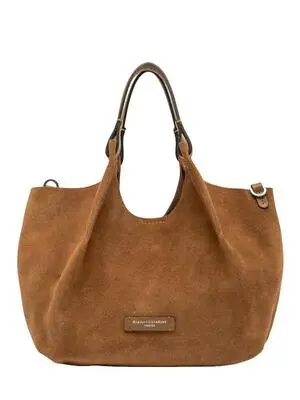 GIANNI CHIARINI Suede Shoulder Bag - Caramel
