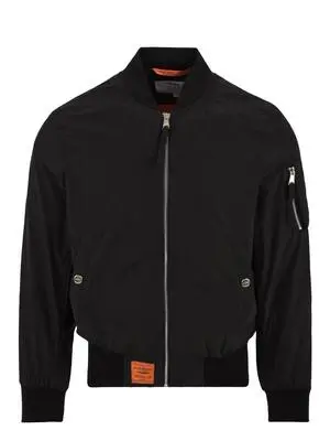 BOMBERS Nylon Bomber Jacket - Black