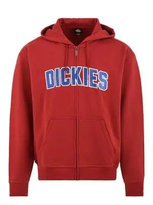 Dickies Aitkin Zip Hoodie With Embroidered Logo - Brown