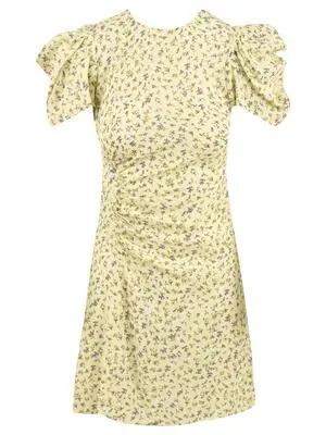 MAR DE MARGARITAS Mar De Margaritas KARIN Ruched Crepe Mini Dress
