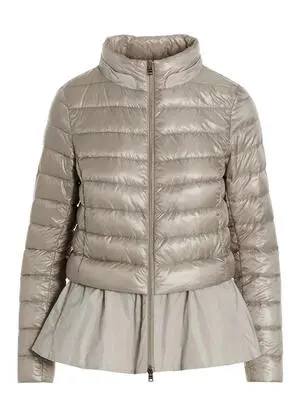 Herno Ultralight Down Jacket With Peplum Detail - Gray