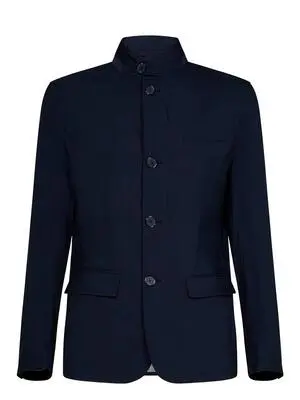 Herno Single Breasted Blazer - Blue