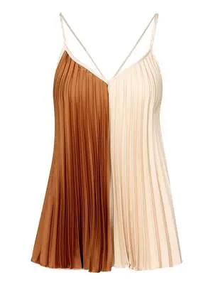 KAOS Pleated Bicolor Top - Gesso