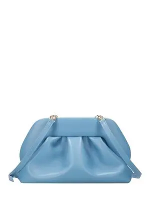 THEMOIRE Themoire Faux Leather Clutch With Shoulder Strap Bright Blue