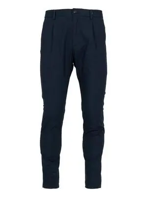 CRUNA Tapered Fit Cotton Blend Trousers - Blue