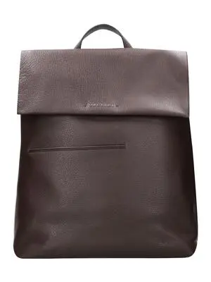 ORTIGNI Hammered Leather Backpack - Ebano