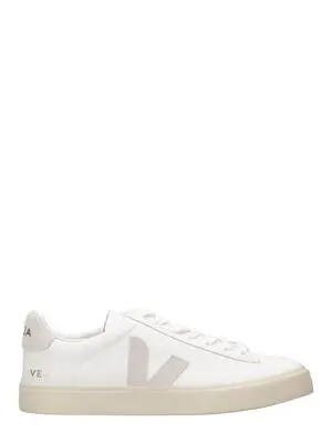 VEJA Leather Sneakers With Suede Inserts And Logo Detailing - Bianco+naturale