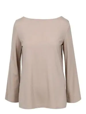 KAOS Kaos Viscose Blend Boatneck Bell Sleeve Top
