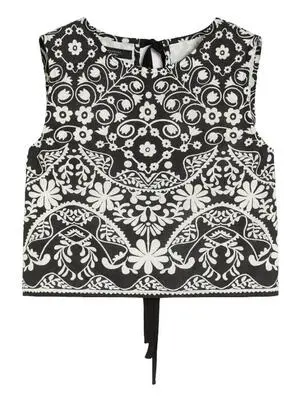 WEEKEND Weekend Wkifanale Sleeveless Printed Crop Top