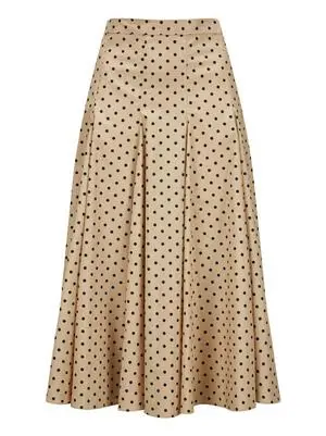 Max Mara Mstpanteon Polka Dot Midi Skirt - Coloniale