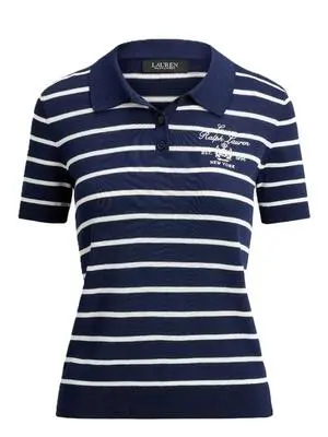 Ralph Lauren Striped Polo Shirt - Blue