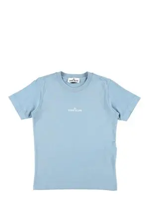 Stone Island Stone Island Short Sleeve Cotton T-Shirt Dust Blue