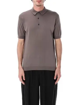 John Smedley Sea Island Cotton Adrian Polo Shirt - Beige Musk