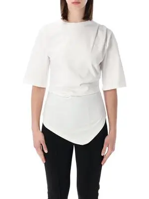 RÓHE Twisted Cotton T-shirt - White