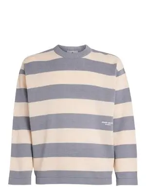 Stone Island Cotton-linen Stripe T-shirt - Ivory