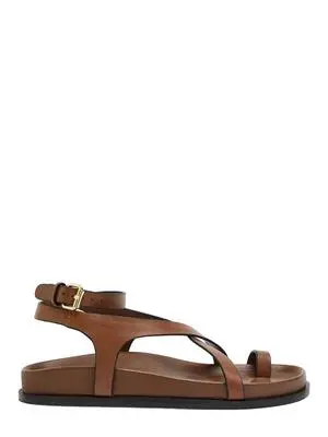 A.emery Jalen Slim Leather Sandals - Brown