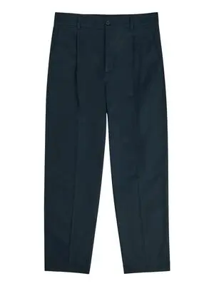 Valentino Garavani Logo-embroidered Twill Chino Trousers - Navy
