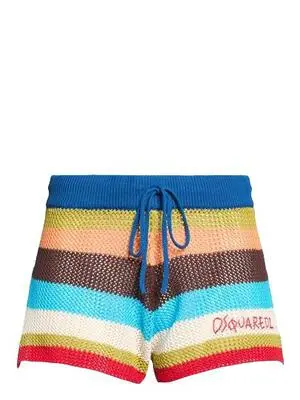 DSQUARED2 DSQUARED2 Multicolor Embroidered Logo Knit Hot Pants