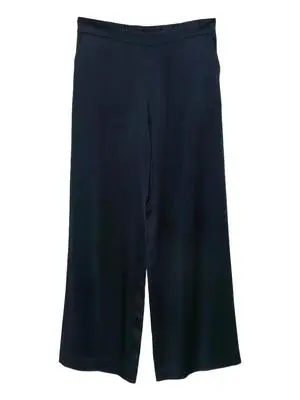 CLIPS Elasticated Waistband Wide-leg Trousers - Blue