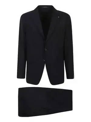 Tagliatore Single-breasted Wool-blend Suit - Blue