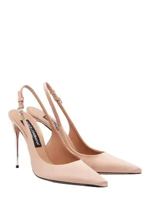 Dolce & Gabbana Dg Satin Slingback Pumps - Pink
