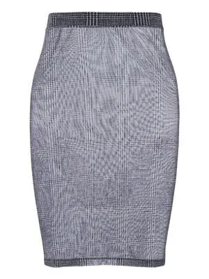 Elie Saab Checked Sheer Pencil Skirt - Black