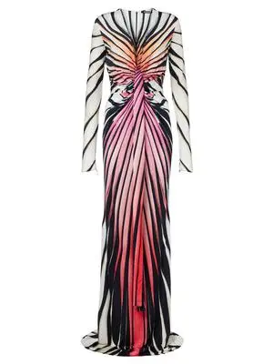 Roberto Cavalli Printed Gown - Pink
