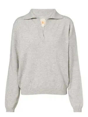 Jardin Des Orangers Cotton And Cashmere Polo Sweater - Grey