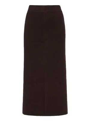 Jardin Des Orangers Wool And Cashmere Pencil Skirt - Brown