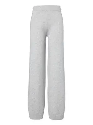 Jardin Des Orangers Cotton And Cashmere Wide-leg Pants - Grey