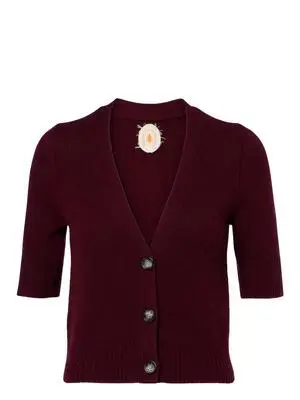 Jardin Des Orangers Cashmere Cardigan - Burgundy