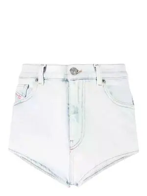 DIESEL® High-rise Denim Mini Shorts - Blue