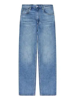 Rag & Bone Straight Leg Jeans In Medium Wash Denim - Blue