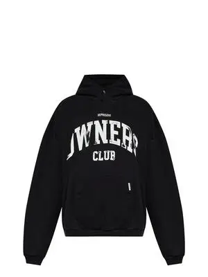 REPRESENT Owners Club" Graphic Print Cotton Hoodie - Black