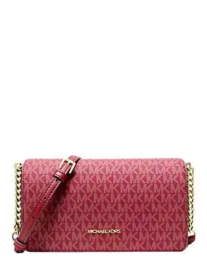 Michael Kors Medium Logo-pattern Messenger Bag - Red