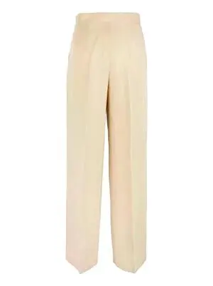 Marella High-waisted Trousers With Pressed Crease - Neutrals