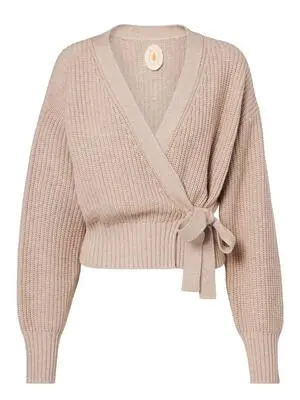 Jardin Des Orangers Cotton And Cashmere Wrap Cardigan - Beige