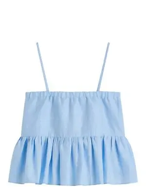 SCANLAN THEODORE Scanlan Theodore Linen Peplum Top