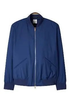 Paul Smith Storm System" Wool Bomber Jacket - Blue